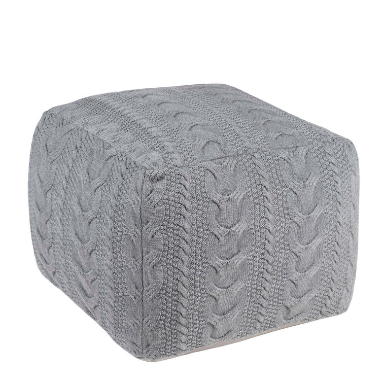 Marlow Home Co. Lehman 60cm Wide Square No Pattern Pouffe Ottoman | Wayfair.co.uk